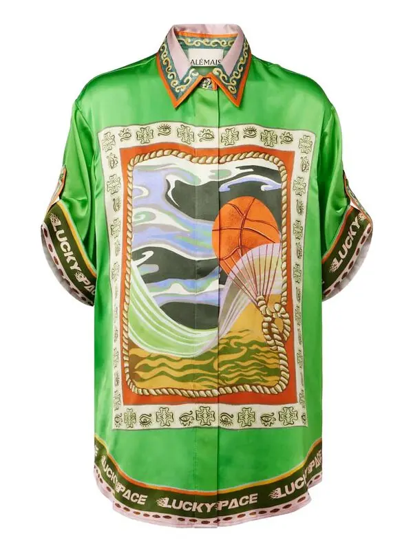 ALEMAIS Alémais Lucky Pace Printed Silk Shirt - Multicoloured
