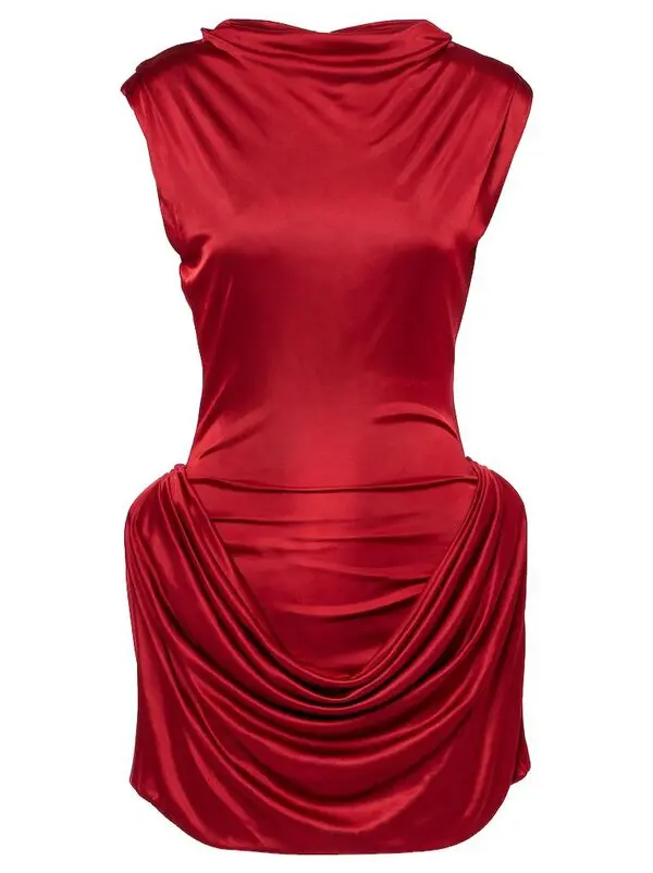 Magda Butrym Draped Mini Dress - Red