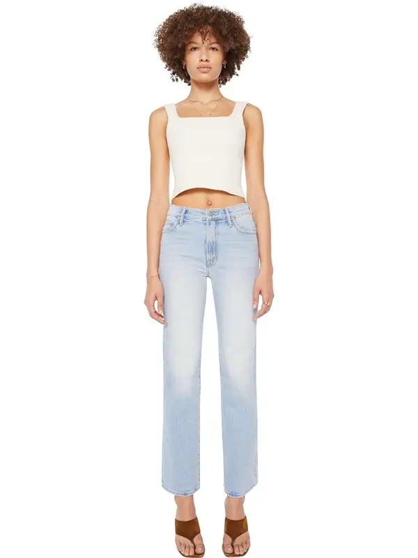 MOTHER The Kick It Go Long Jeans - Light Blue