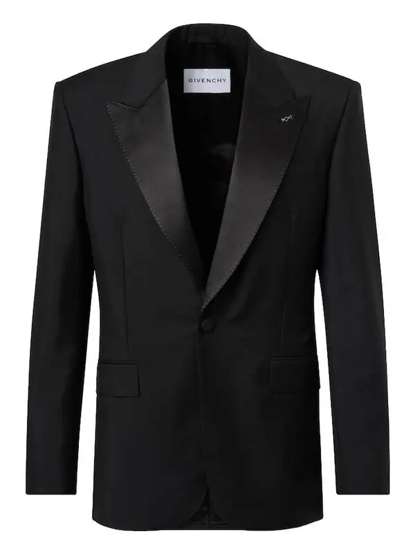Givenchy Wool And Mohair Tuxedo Jacket - Black