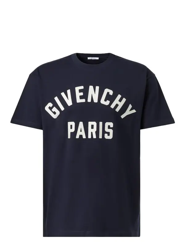 Givenchy Paris Cotton Jersey T-shirt - Blue