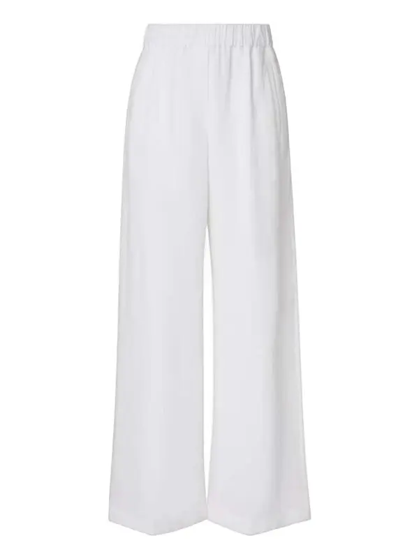 Brunello Cucinelli Cotton Wide-leg Pants - White