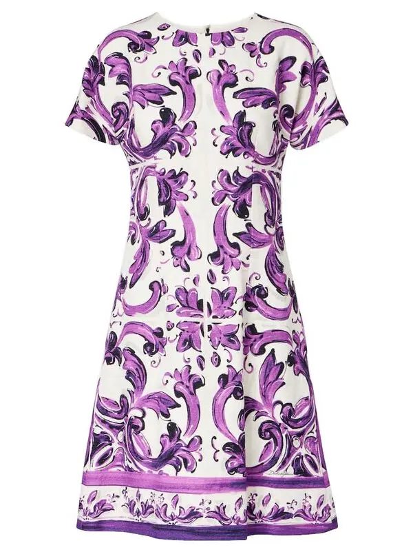 Dolce & Gabbana Majolica Printed Minidress - White