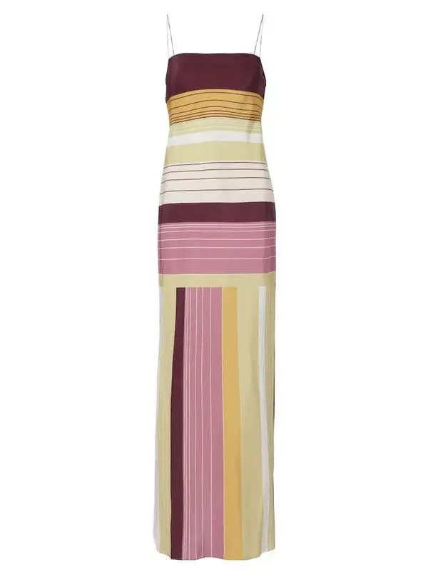 Sir The Label Fontana Striped Silk Crêpe Slip Dress - Multicoloured
