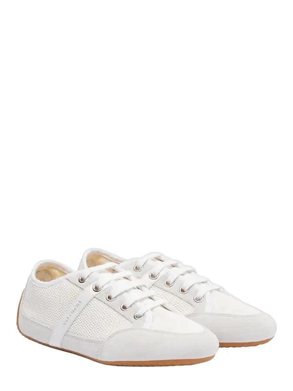 Givenchy Slim Suede-trimmed Sneakers - White