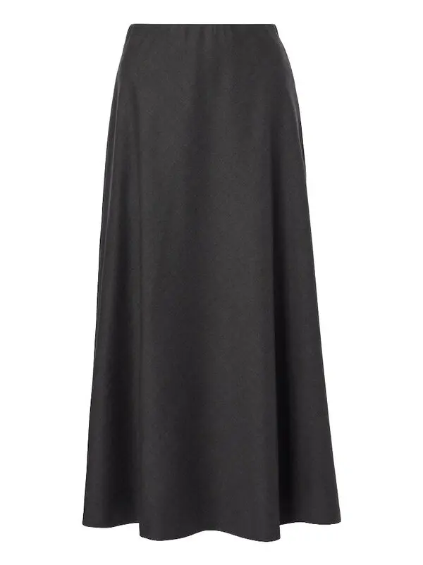 Brunello Cucinelli Wool-blend Midi Skirt - Grey