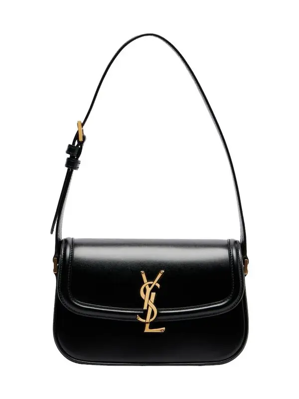 Saint Laurent Solferino Mini Leather Shoulder Bag - Black