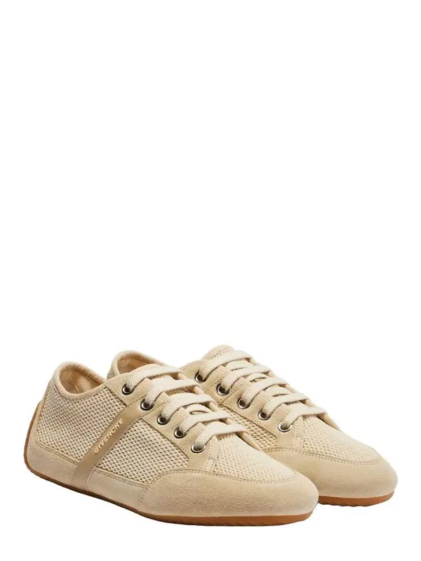 Givenchy Slim Suede-trimmed Sneakers - Beige