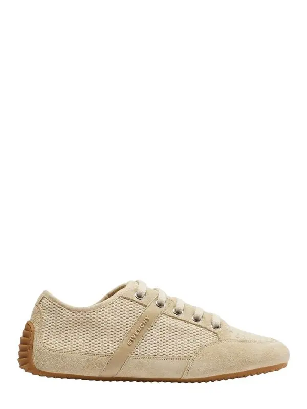 Givenchy Slim Suede-trimmed Sneakers - Beige