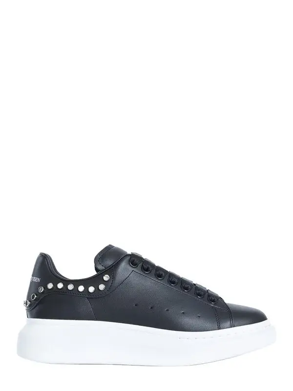 Alexander McQueen Leather Sneakers - Black