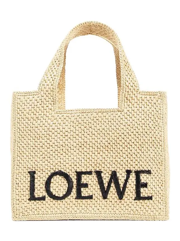 Loewe Small Raffia Tote Bag - Beige