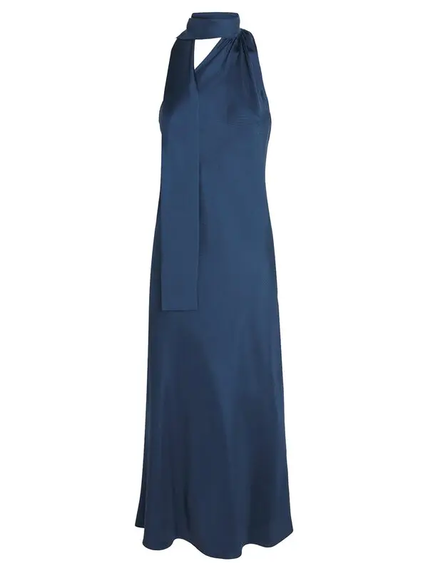Max & Co. Silk Scarf Midi Dress - Blue