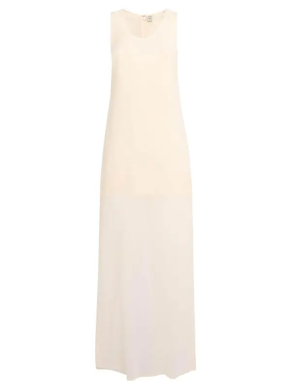 TOTÊME Cotton-silk Maxi Dress - Beige