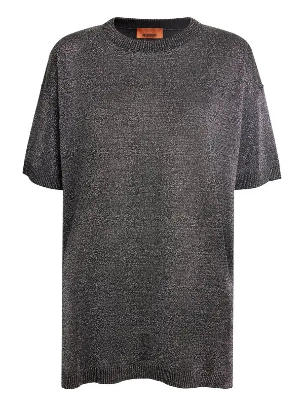 Missoni Knitted Metallic T-shirt - Silver