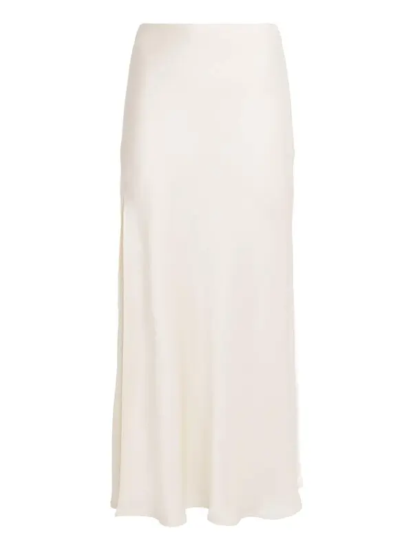 Lapointe Satin Midi Skirt - Ivory