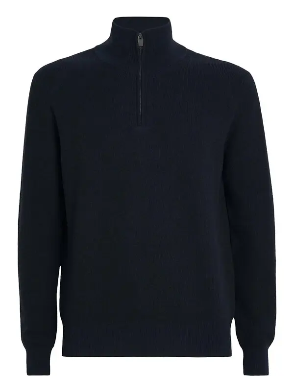 Brioni Cashmere-wool High-neck Sweater - Blue