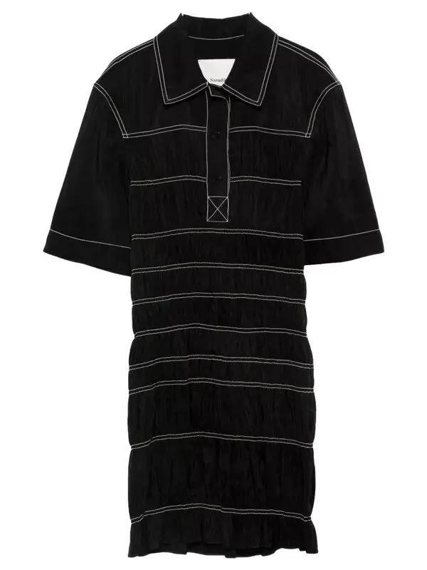 Nanushka Smocked-detail Dress - Black