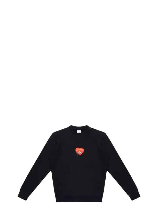 COUNTY OF MILAN Bunny Heart Sweatshirt - Black