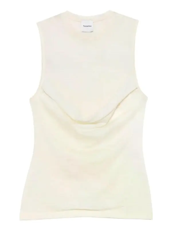 Nanushka Cowl-neck Sleeveless Top - Neutrals