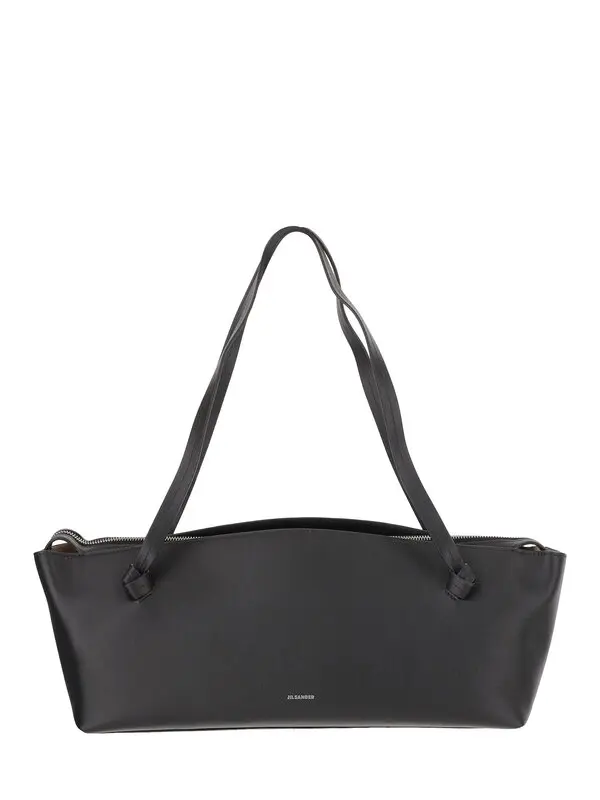 JIL SANDER Leather Tote Bag - Black