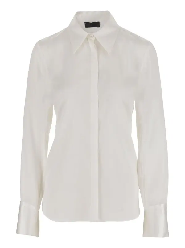F.IT Stretch Silk Shirt - White