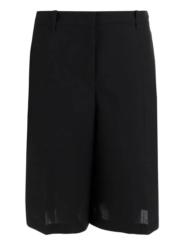 JIL SANDER Wool Short Pants - Black