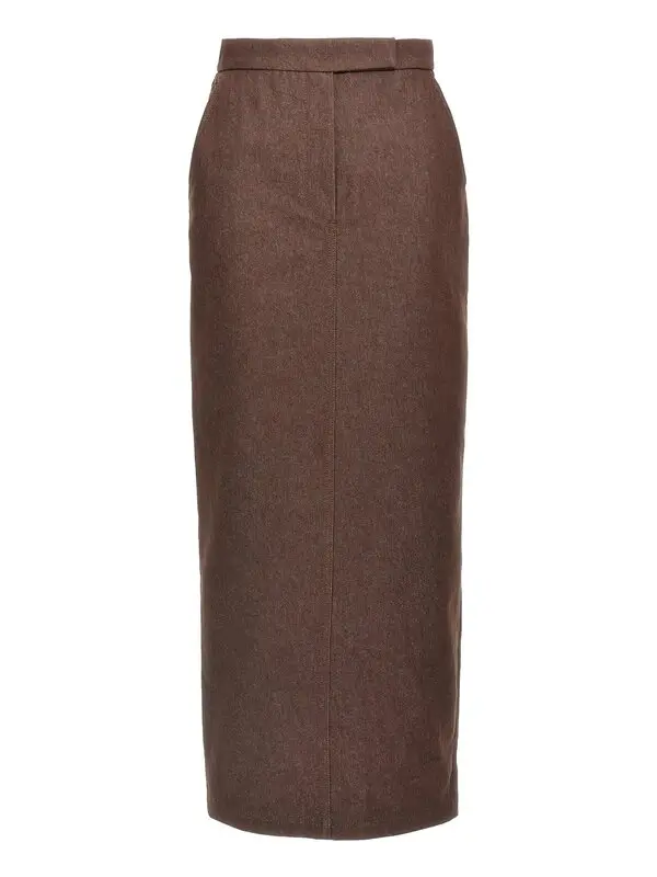Max Mara Pianosa Maxi Skirt - Brown
