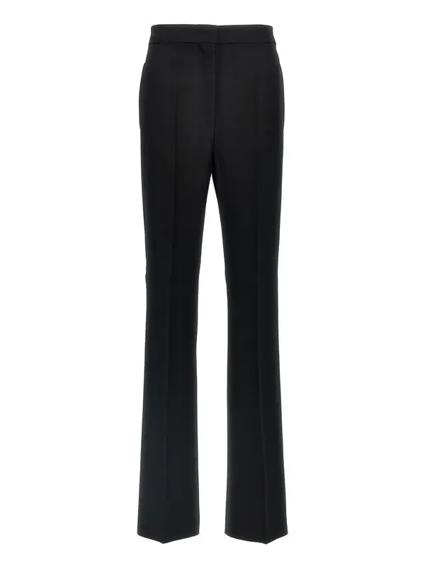 Max Mara Uccio Grain De Poudre Wool Pants - Black