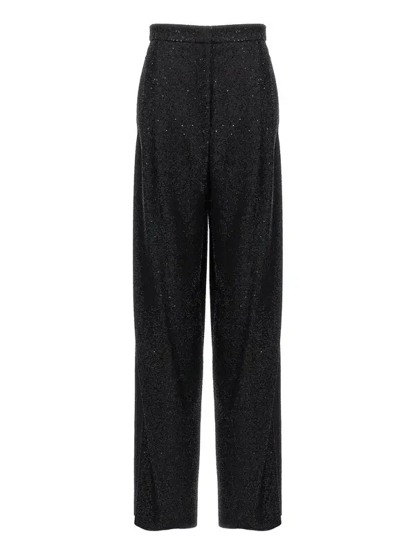 Max Mara Navigli Wide Leg Pants - Black