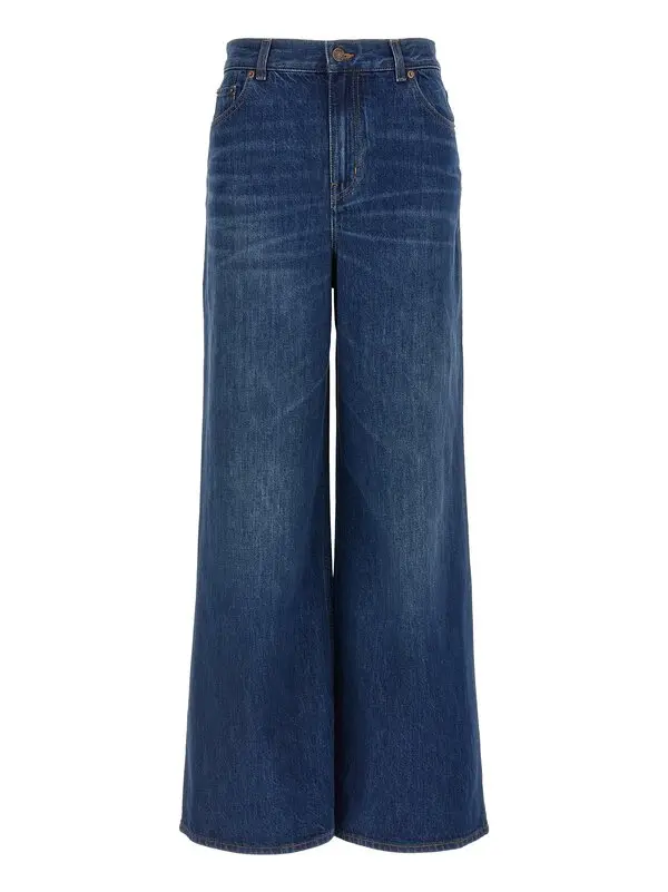 Chloé High-waisted Wide Leg Jeans - Blue