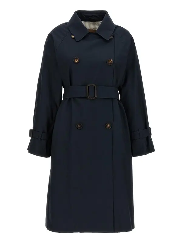 Max Mara Ctrench Trench Coat - Blue