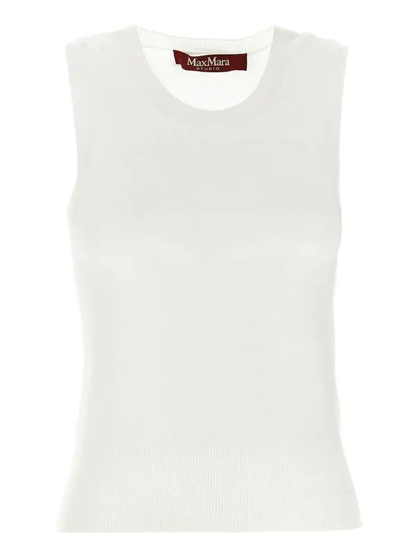 MAX MARA STUDIO Pedone' Knit Top - White