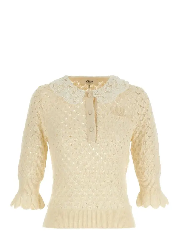 Chloé Pointelle Knit - White
