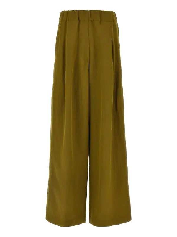 Dries Van Noten Pila Wide Leg Pants - Green