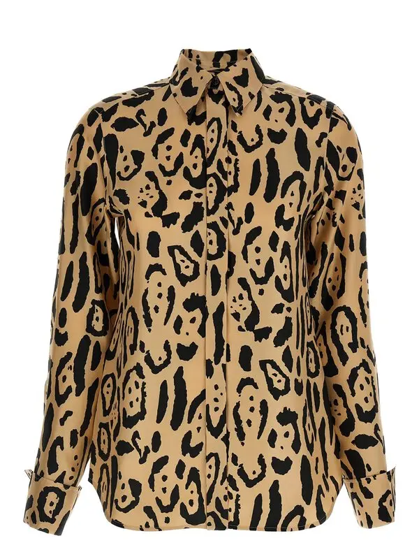 Sportmax Animal Print Silk Twill Shirt - Multicolor
