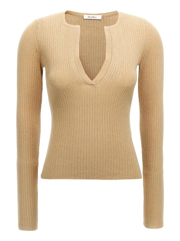 Max Mara Urlo Silk And Cashmere Sweater - Beige