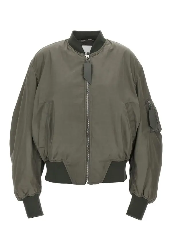 Attico Nylon Bomber Jacket - Green