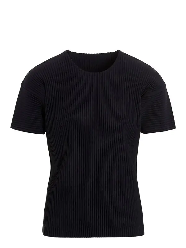 Issey Miyake Pleated T Shirt - Blue