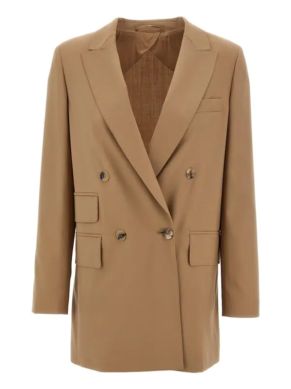 Max Mara Nebbie Wool Blazer - Beige