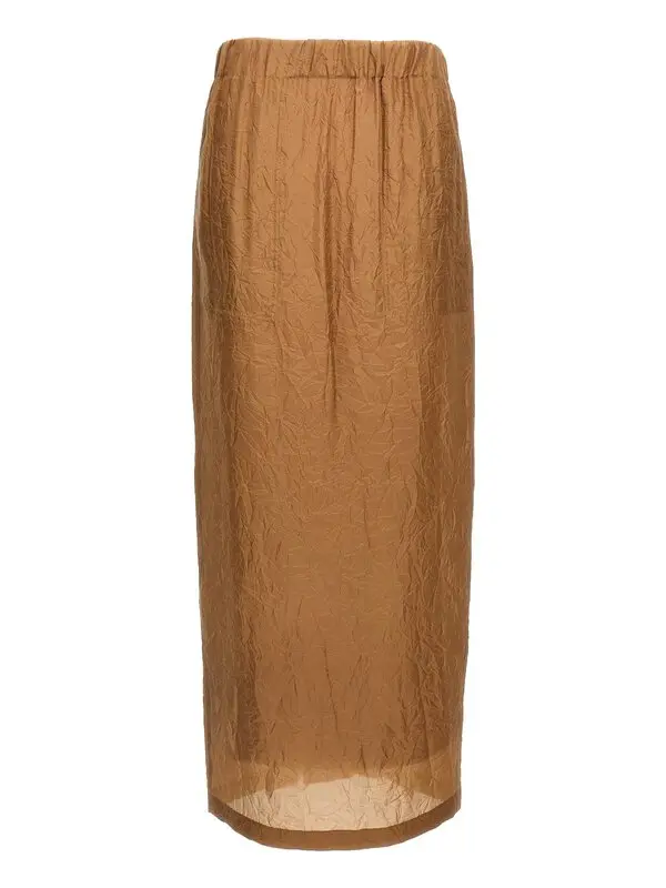 Max Mara Aeroso1234' Straight-line Skirt - Brown