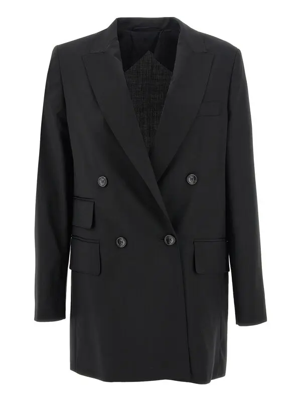 Max Mara Nebbie Wool Blazer - Black