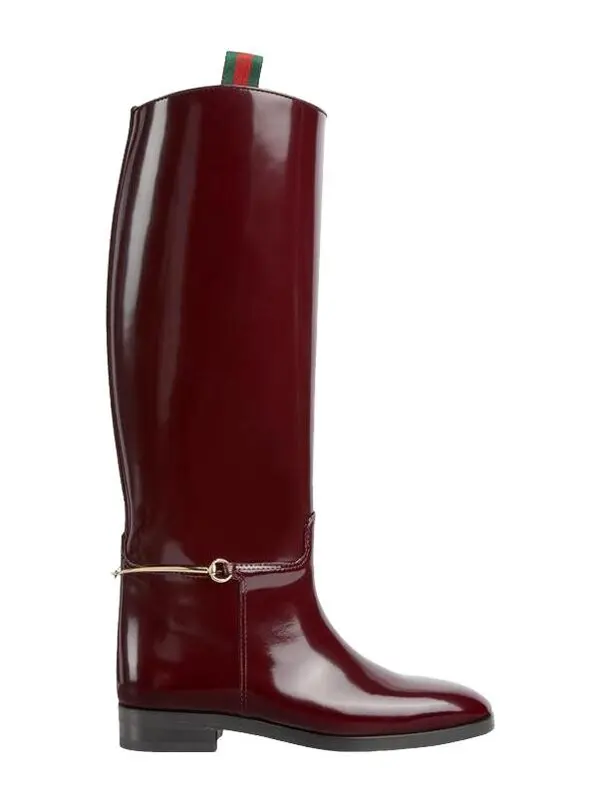 Gucci Slim Horsebit Boots - Red