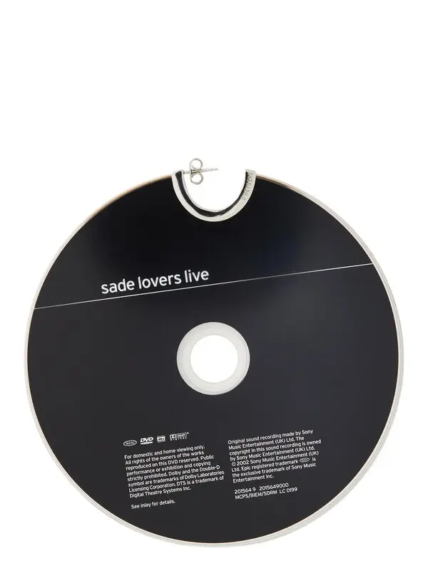 D'HEYGERE Manifesto Cd/dvd 'lovers Live' Hoop Earring - Silver