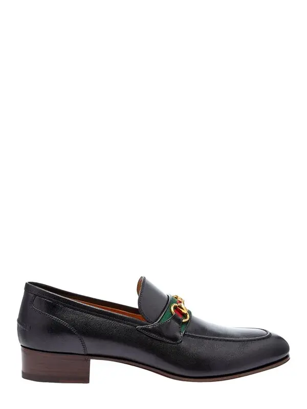 Gucci Horsebit Web-stripe Loafer - Black