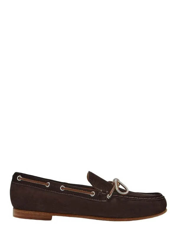 Freda Salvador Morgan Suede Boat Shoes - Brown