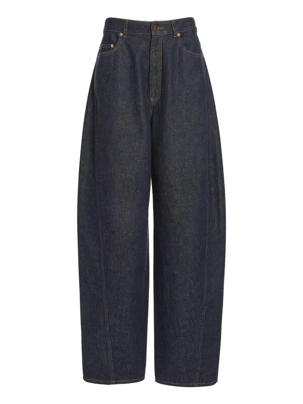 Givenchy Cocoon High-rise Wide Leg Jeans - Black