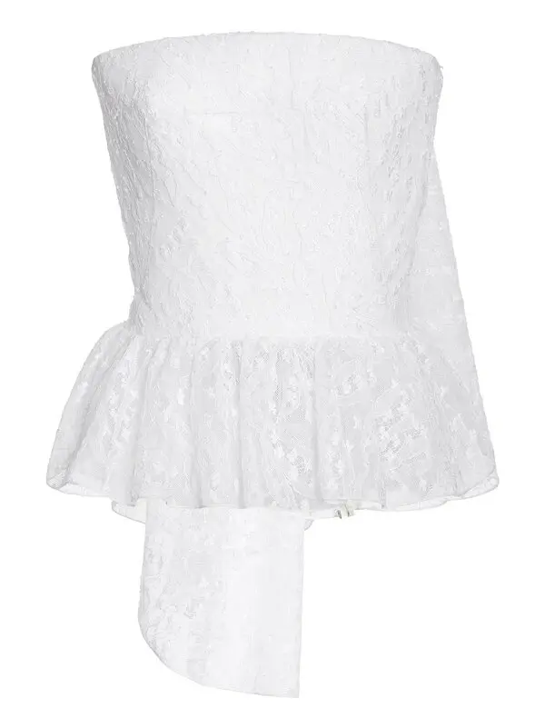 Givenchy Lace Corset Top With Cape Back - White