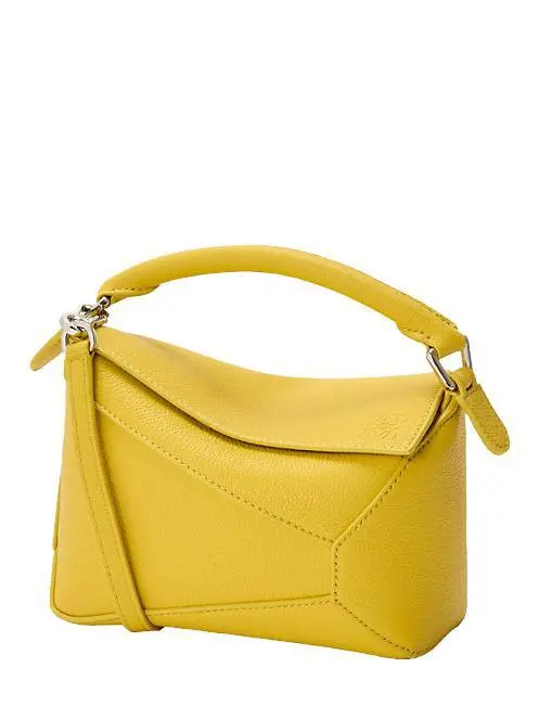 Loewe Puzzle Edge Mini Leather Cross-body Bag - Dandelion