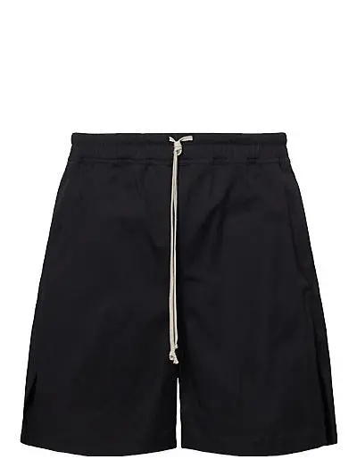 Rick Owens Drawstring Relaxed-fit Stretch-cotton Shorts - Black