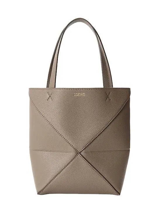 Loewe Puzzle Fold Mini Tote Bag - Taupe